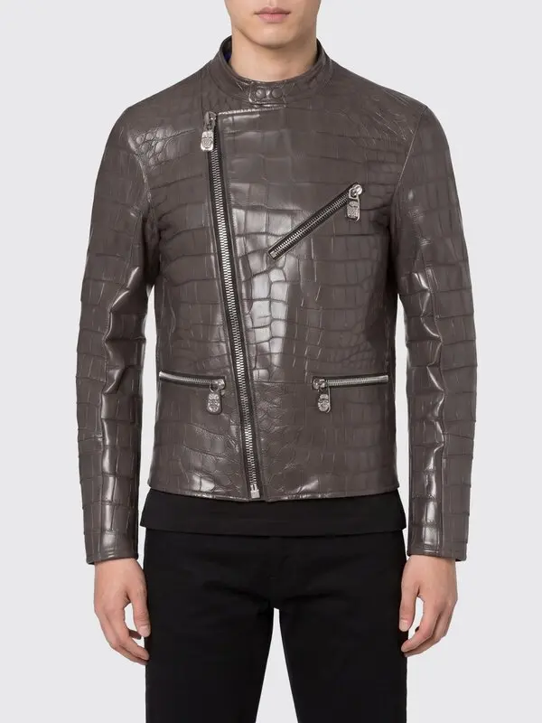 BILLIONAIRE Leather Biker Jacket