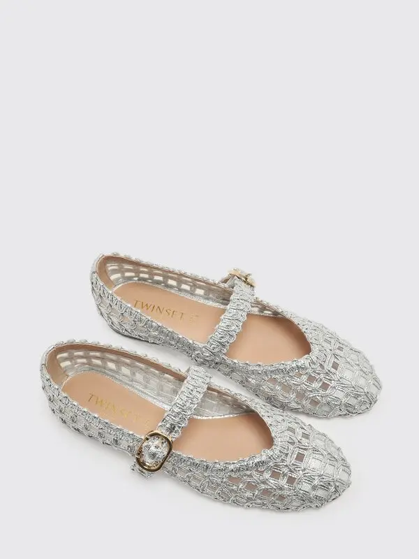 TWINSET Laminated Polyester Ballerinas