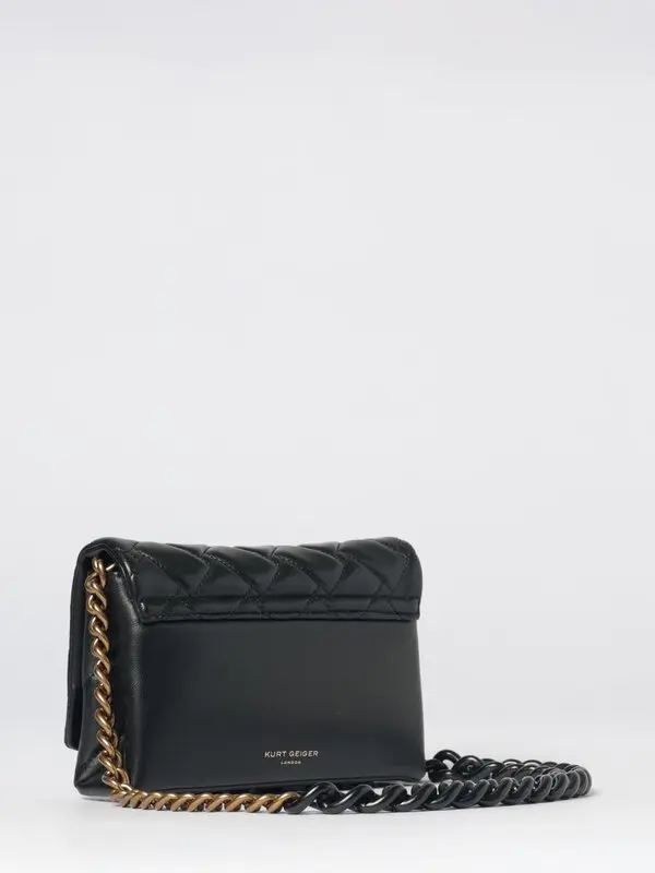 Kurt Geiger Kensington Quilted Leather Mini Bag - Black