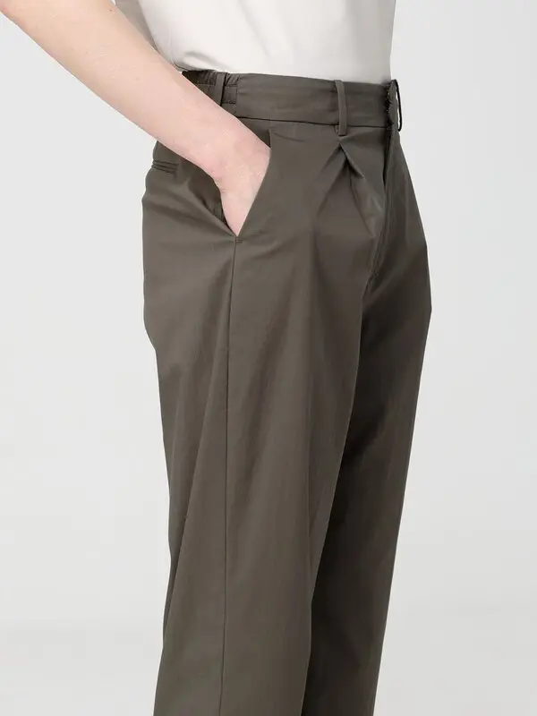 PT TORINO Cotton Cropped Trousers - Green