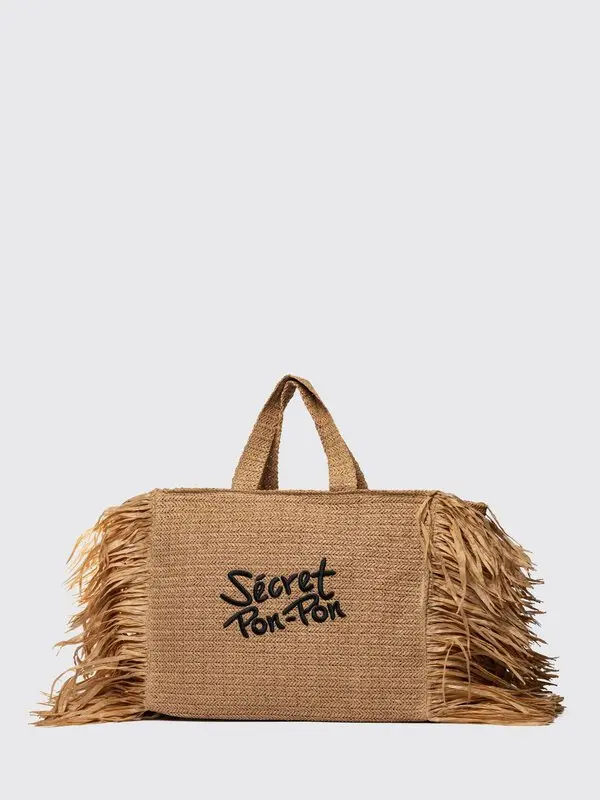 SECRET PON-PON Tote Bag - Natural