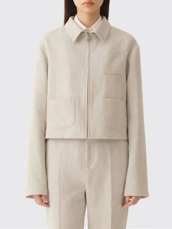 Fabiana Filippi Cotton And Virgin Wool Shirt Jacket - Ice