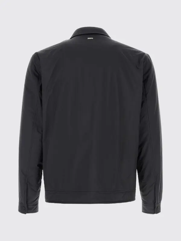Herno Padded Technical Fabric Shirt Jacket With Flap Pockets - Blue