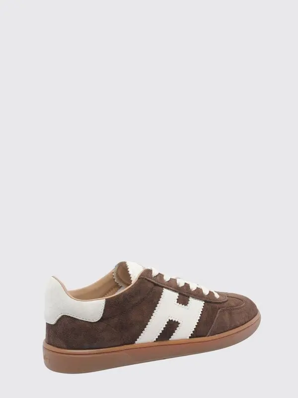 Hogan Smooth And Suede Calfskin Sneakers With H Logo - Brown