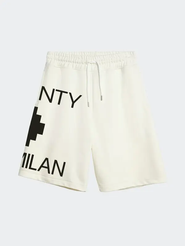 COUNTY OF MILAN Cotton Jogging Shorts - White