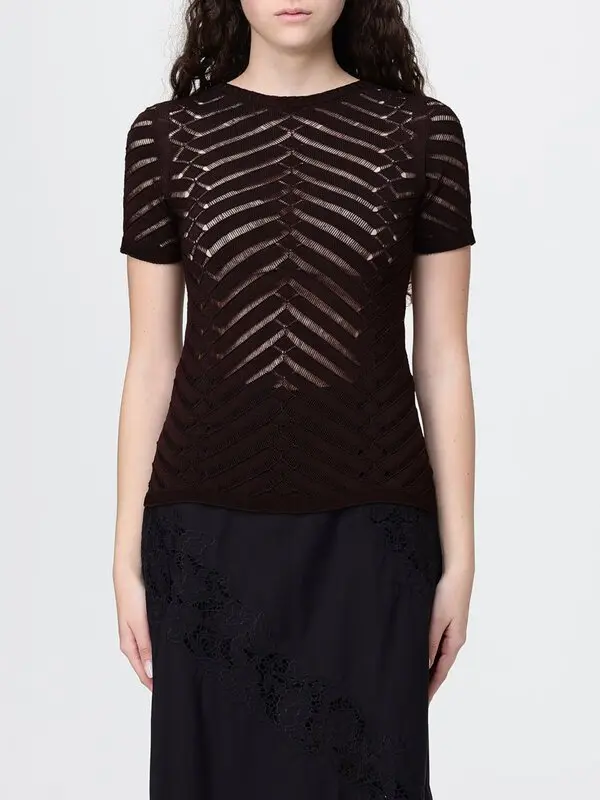 TWINSET Perforated Viscose Knit Top