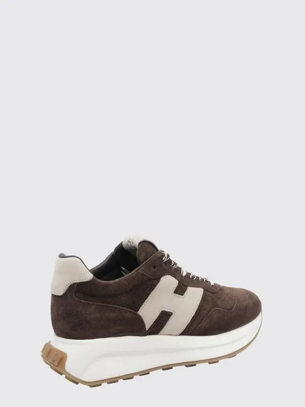 Hogan Calfskin And Suede H641 Sneakers With Chunky Sole