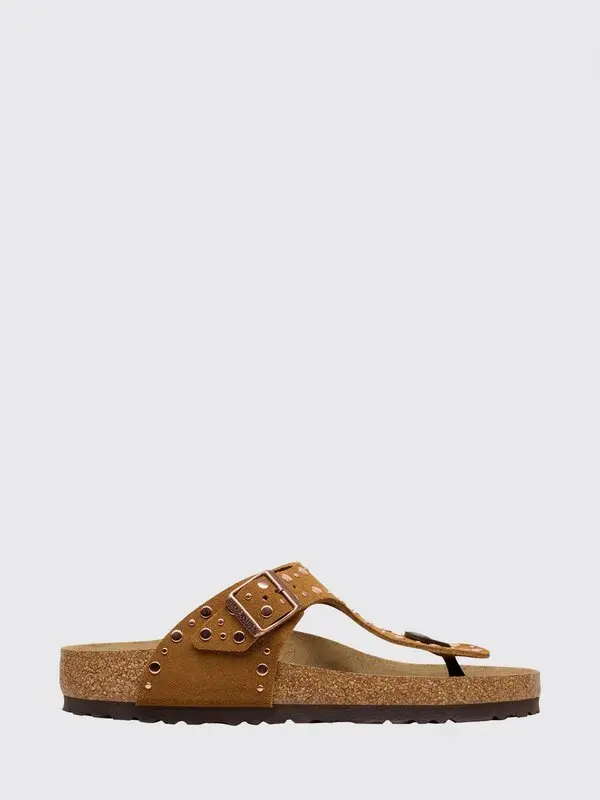 BIRKENSTOCK Gizeh Rivet Suede Sandals With Studs - Brown