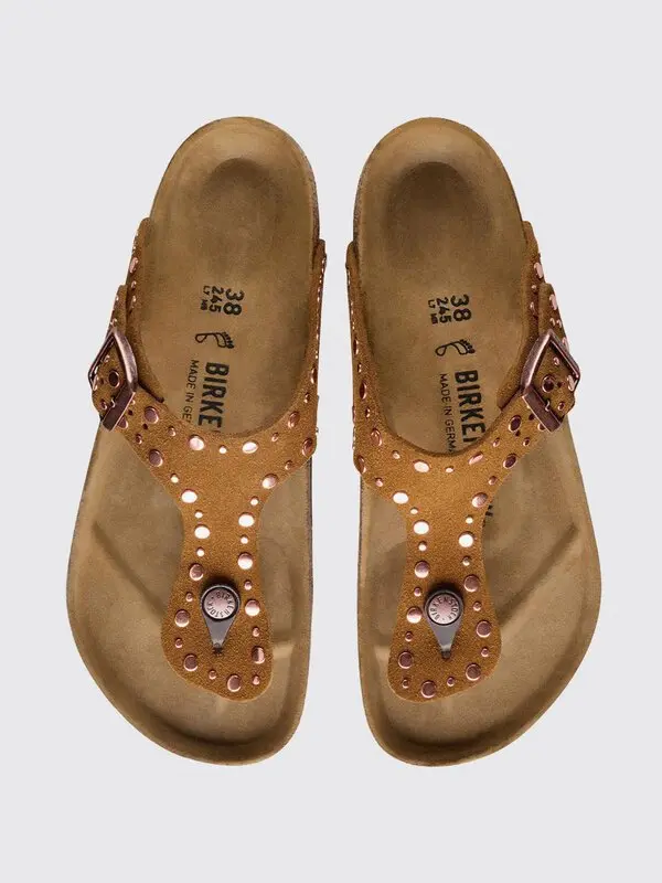 BIRKENSTOCK Gizeh Rivet Suede Sandals With Studs