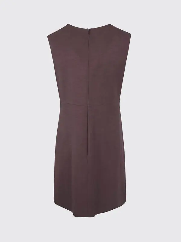 PAROSH P.a.r.o.s.h. Off-the-shoulder Linen Blend Sheath Mini Dress - Brown