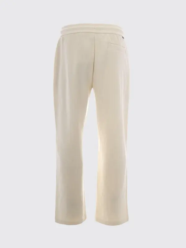 BOSS Slim Fit Cotton And Modal Blend Jogger Pants With Drawstring Waist - White