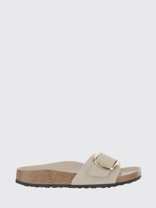 BIRKENSTOCK Madrid Big Buckle Brushed Leather Sandals - Grey