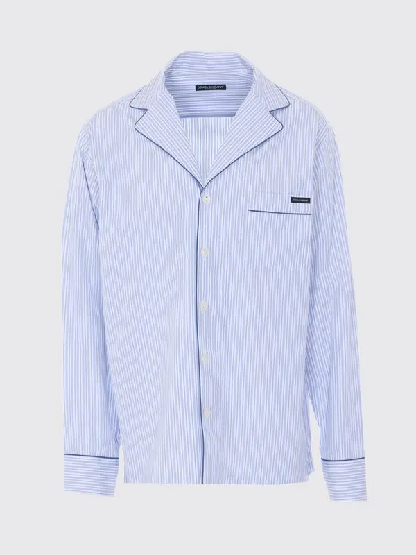 Dolce & Gabbana Pajama Style Shirt In Cotton Blend