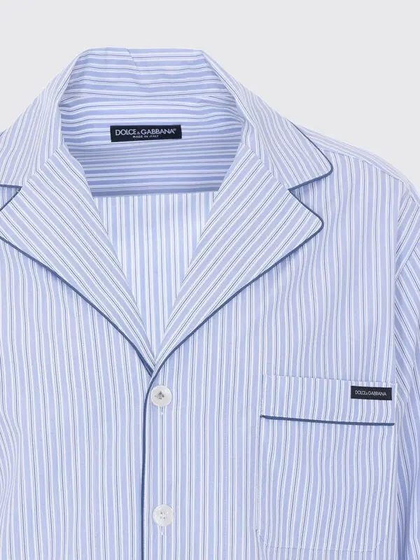 Dolce & Gabbana Pajama Style Shirt In Cotton Blend