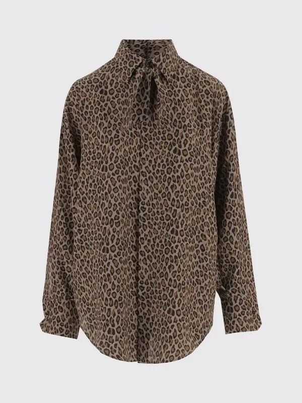 SA SU PHI Silk Shirt With Animal Print - Brown