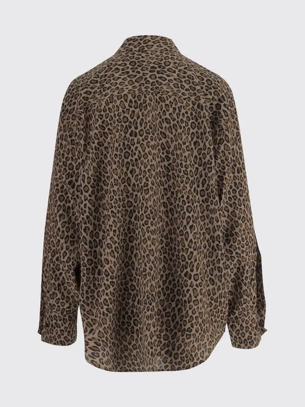 SA SU PHI Silk Shirt With Animal Print - Brown
