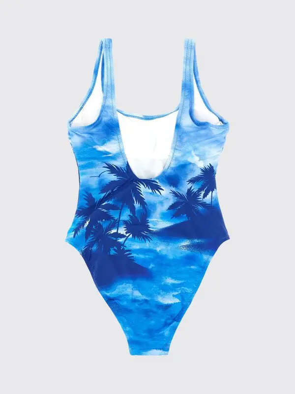 Polo Ralph Lauren Square Neck Floral Print One-piece Swimsuit