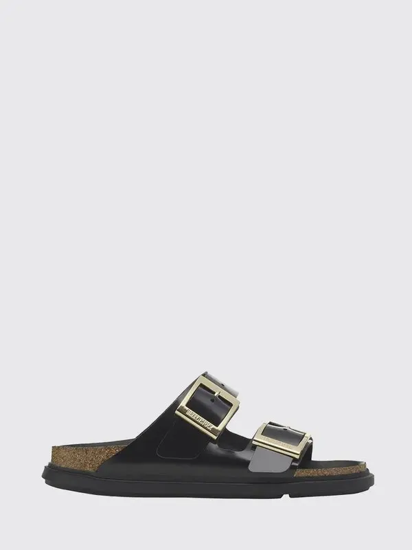 BIRKENSTOCK Arizona Brushed Leather Sandals - Black