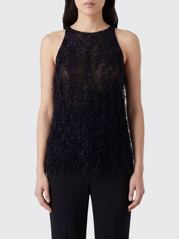 Giorgio Armani Fringed Top With Beads