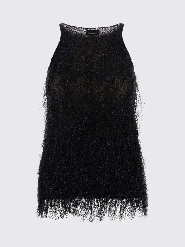 Giorgio Armani Fringed Top With Beads
