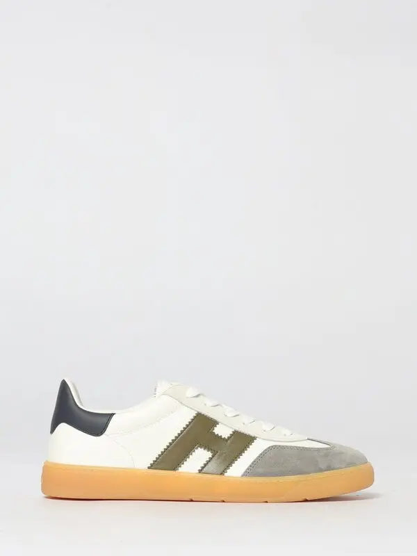 Hogan Leather And Suede Trainers - White