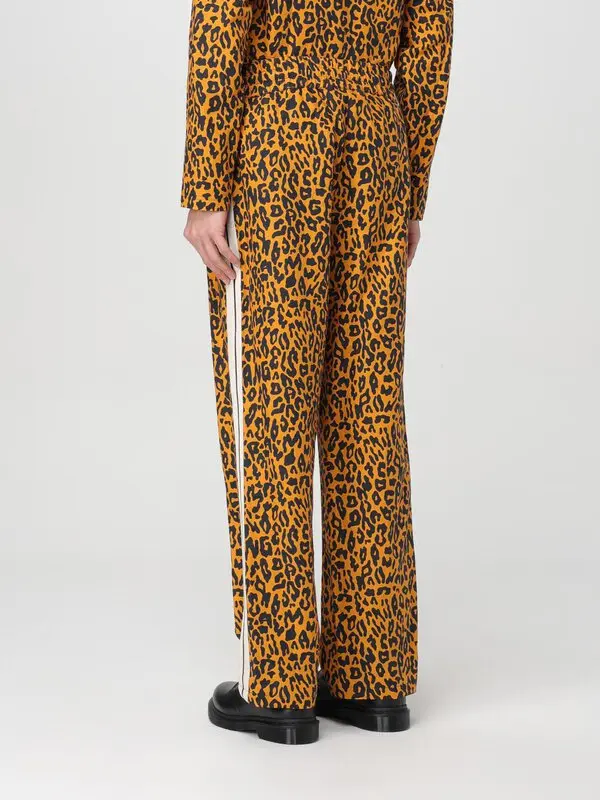 Palm Angels Leopard Print Track Pants With Side Stripes