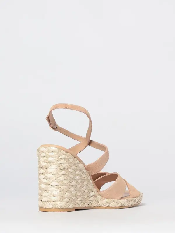 STUART WEITZMAN Suede High Wedge Ankle-strap Sandals
