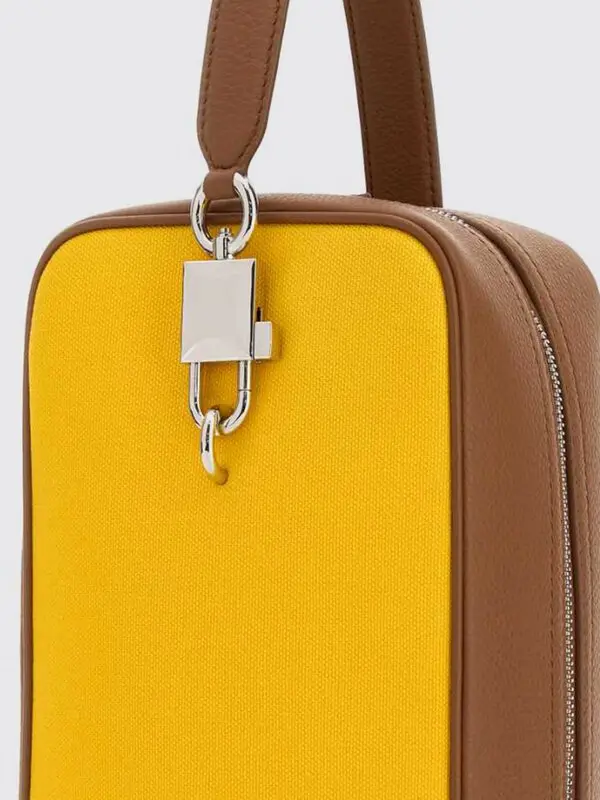Dolce & Gabbana Bi Lock Handbag In Leather And Canvas