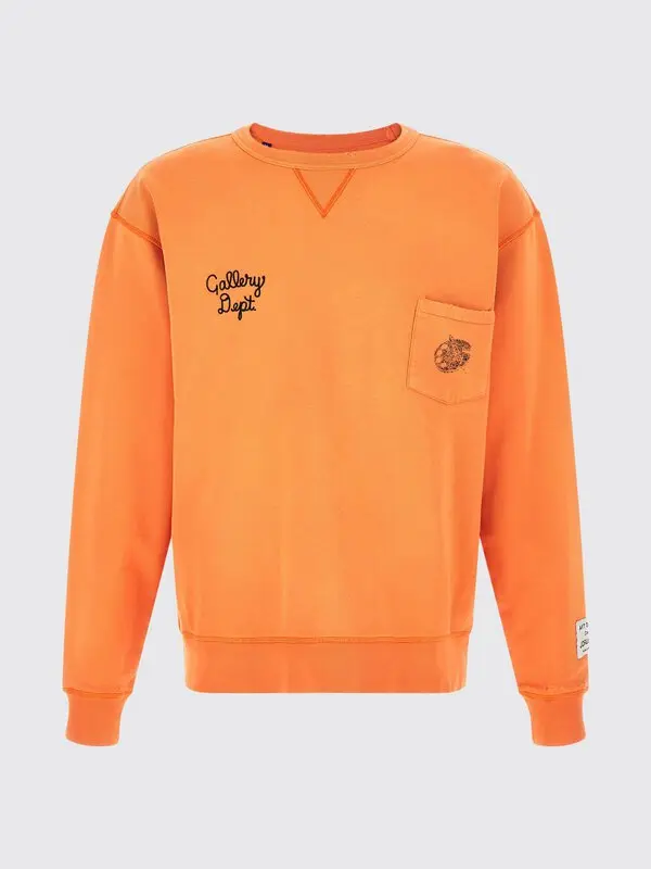 GALLERY DEPT. Crewneck Cotton Sweatshirt With Patch Pocket And Logo