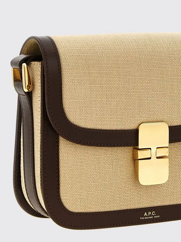 A.p.c. Grace Canvas And Leather Bag