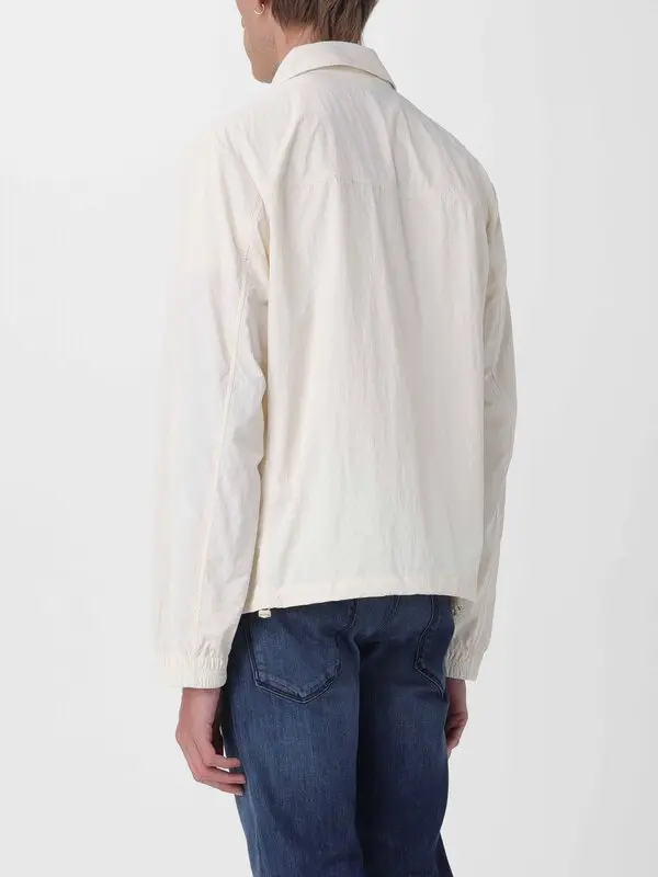 Armani Exchange Shirt Jacket In Technical Fabric - White
