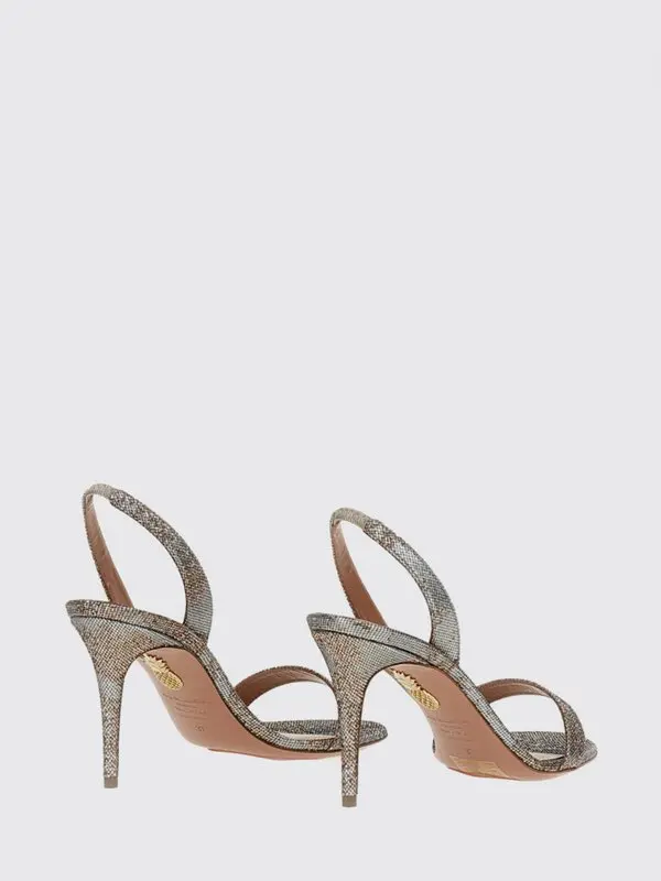 AQUAZZURA So Nude Slingback High Heel Sandals In Laminated Fabric