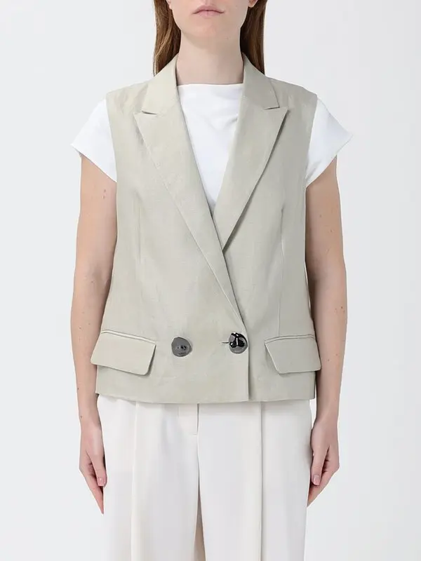 Armani Exchange Double-breasted Linen Vest