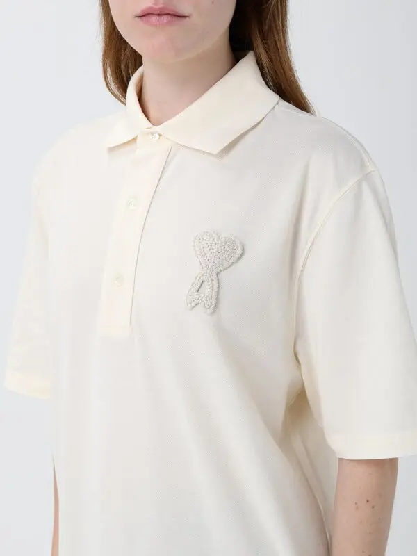 AMI Paris Cotton Polo Shirt With Logo