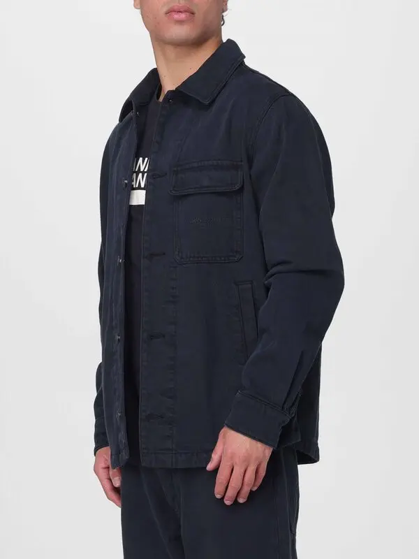 Armani Exchange Cotton Shirt Jacket With Logo