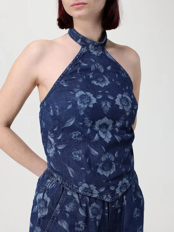 Pinko Cotton Top With Floral Print
