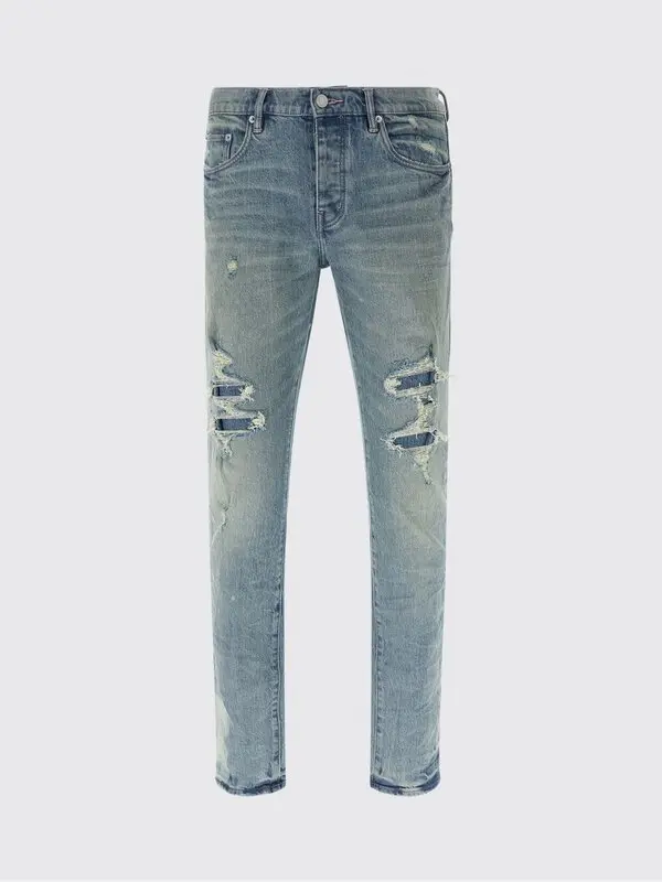 PURPLE BRAND Distressed Skinny Fit Mid-rise Denim Jeans