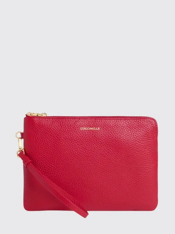 COCCINELLE C-me Softy Grained Leather Pouch With Wristlet