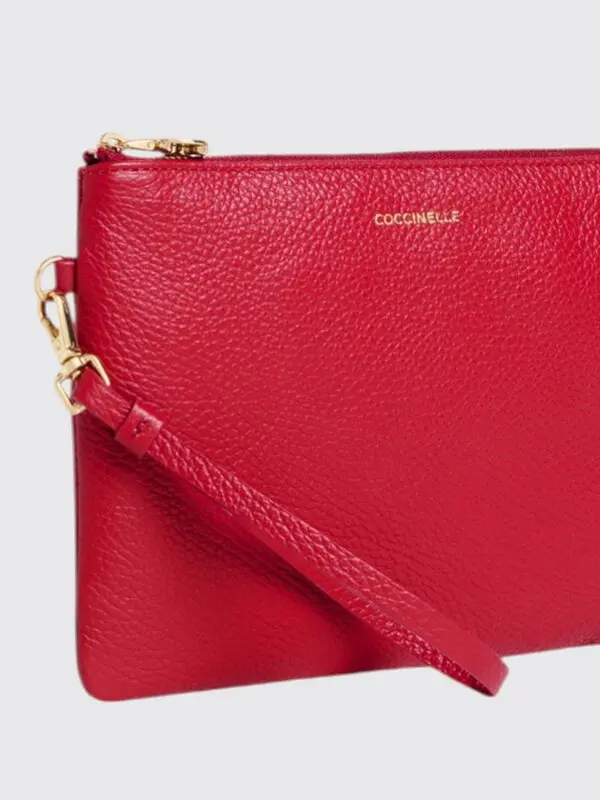 COCCINELLE C-me Softy Grained Leather Pouch With Wristlet