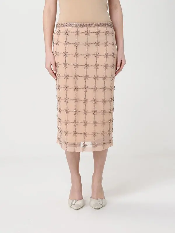 Pinko Tulle Midi Skirt With Sequins