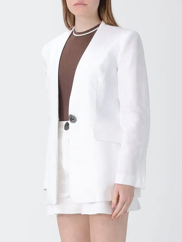 Armani Exchange Single-breasted Linen Blazer