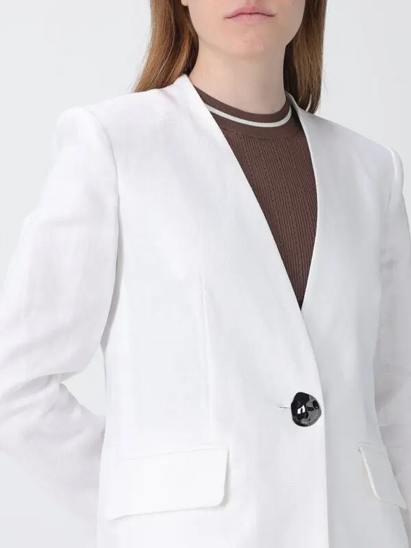 Armani Exchange Single-breasted Linen Blazer