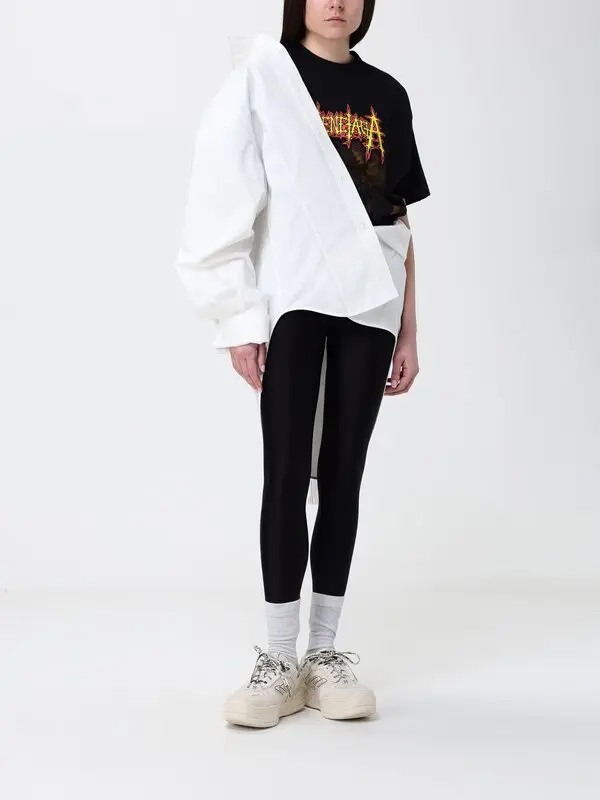 Balenciaga Cotton T-shirt With Graphic Print - Black