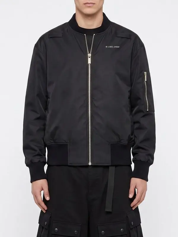 44 LABEL GROUP Nylon Bomber Jacket With Back Logo And Bomber Collar