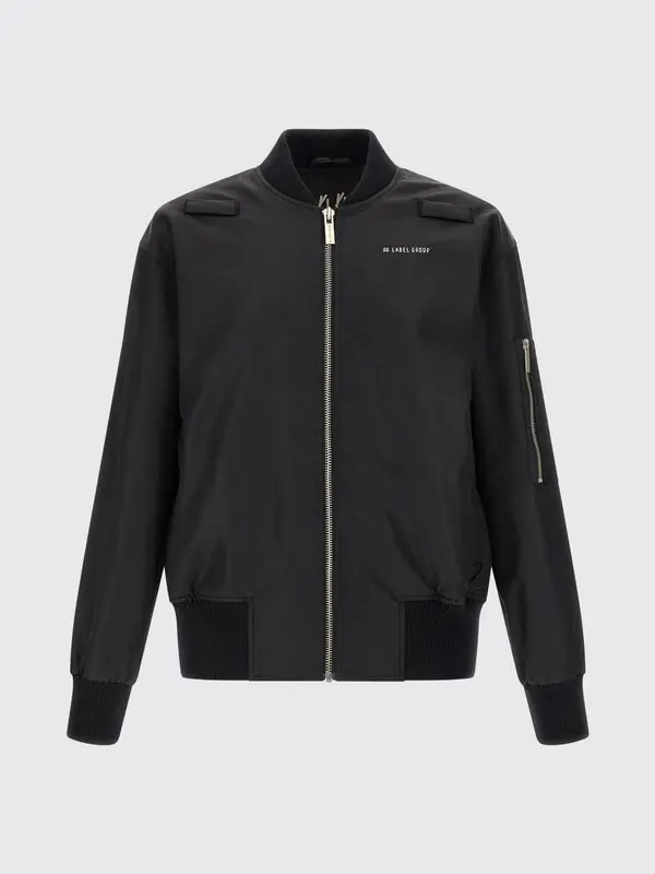 44 LABEL GROUP Nylon Bomber Jacket With Back Logo And Bomber Collar