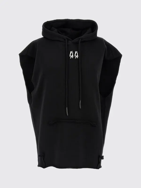 44 LABEL GROUP Sleeveless Cotton Hoodie With Back Logo