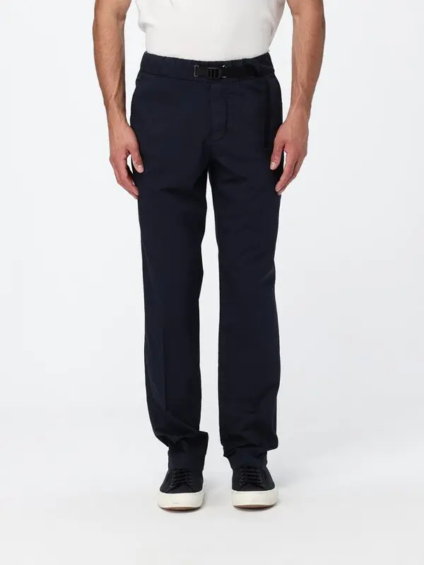 Peuterey Stretch Cotton Trousers With Drawstring Waist And Straight Leg - Navy