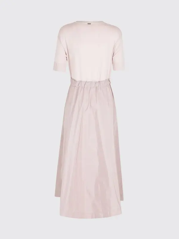 Herno T-shirt Midi Dress With Drawstring Waist - Blush Pink