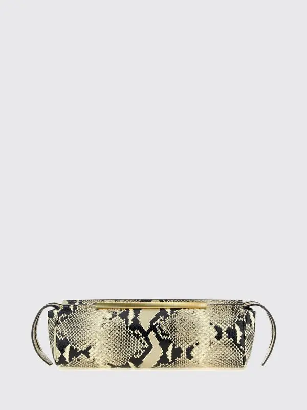 Khaite Python-print Calfskin Leather Mini Handbag With Zip Closure