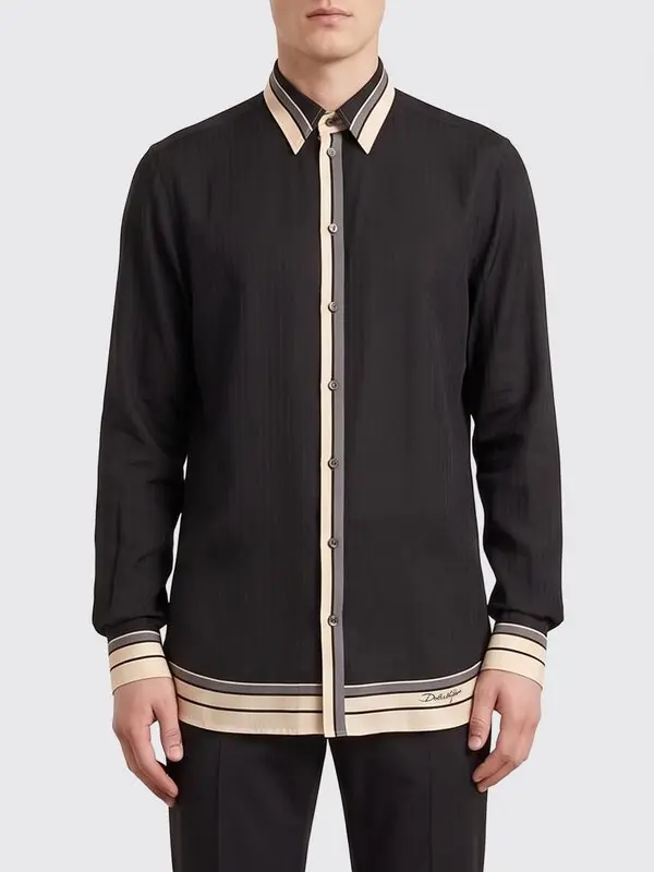 Dolce & Gabbana Classic Pure Silk Shirt With French Collar